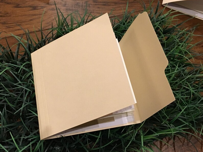 File Folder Journals Smash Books Art Junk Journaling Blank Books 6x6 - Etsy