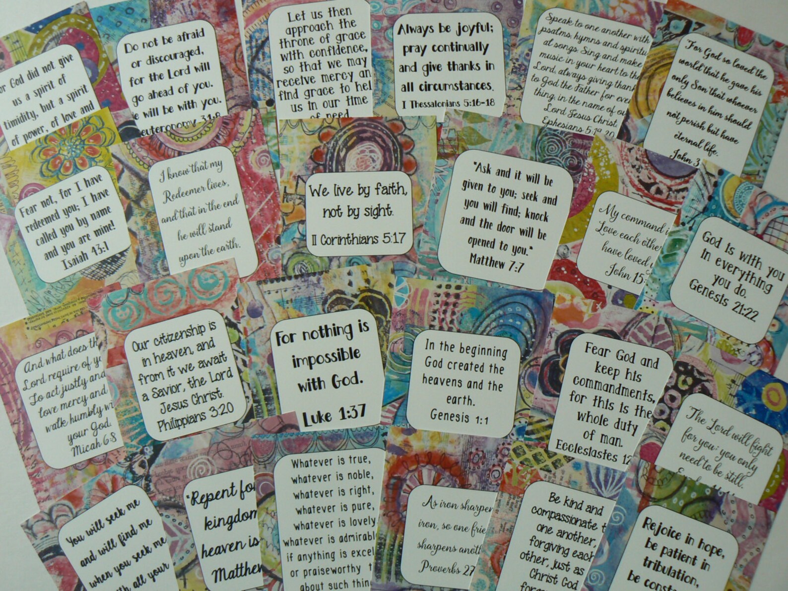 52 Bible Verse Cards Memory Verses Scriptures the Weekly Word - Etsy