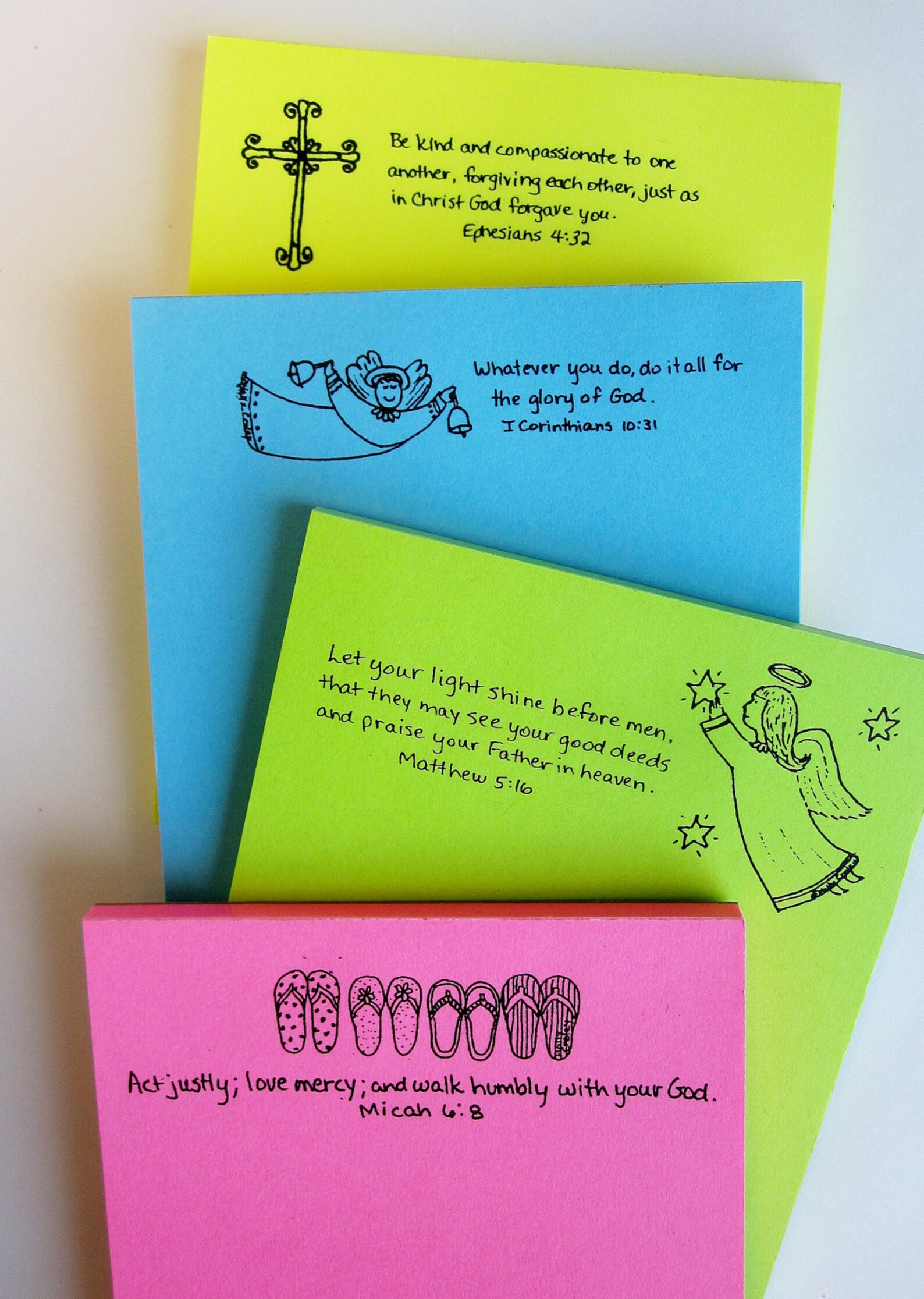 Scripture Pads (C) Isaiah, Phil, Micah, Matthew, Ephesians - Etsy