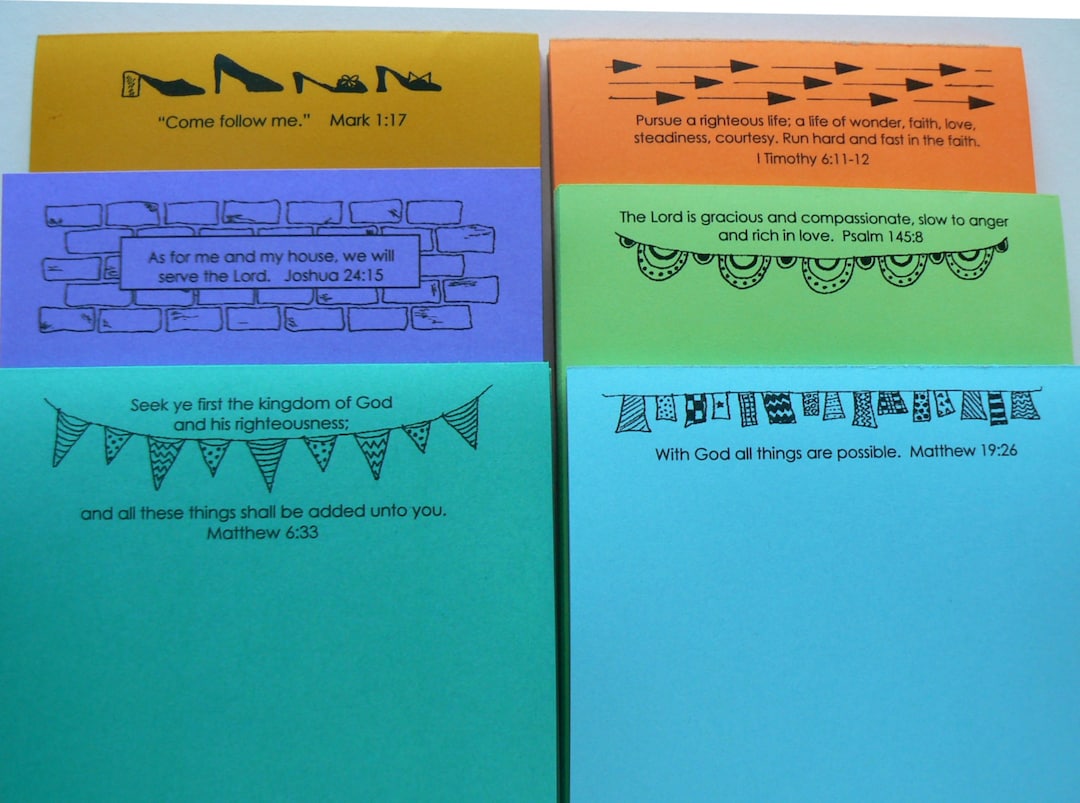 Bible Verse Scripture (G) Notepads Mark Joshua Matthew I Timothy Psalm ...
