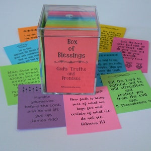 Box of Blessings 200 Scripture Cards Encouragement Bible Verse Cards ...