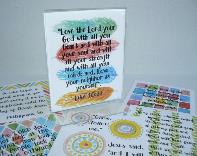 52 Bible Verse Cards Memory Verses Scriptures the Weekly Word Set 1 ...