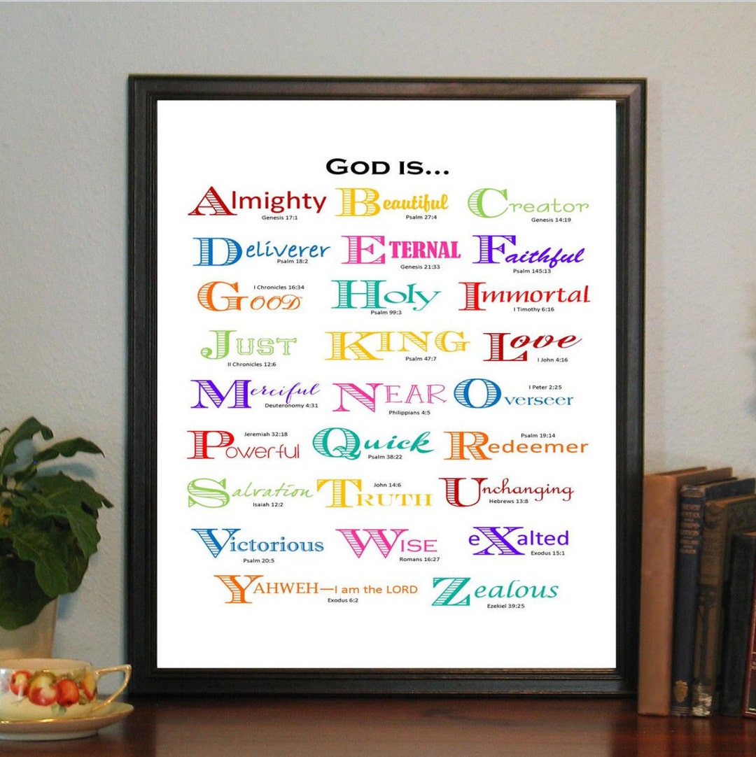 Abcs of God Attributes Instant Download ABC Bible Verses Teaching ...