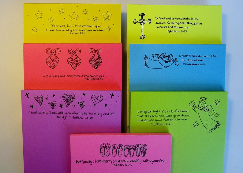 Scripture Pads (C) Isaiah, Phil, Micah, Matthew, Ephesians - Etsy