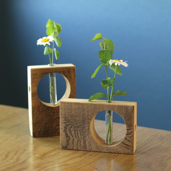 Rustic Wood Vase - Etsy