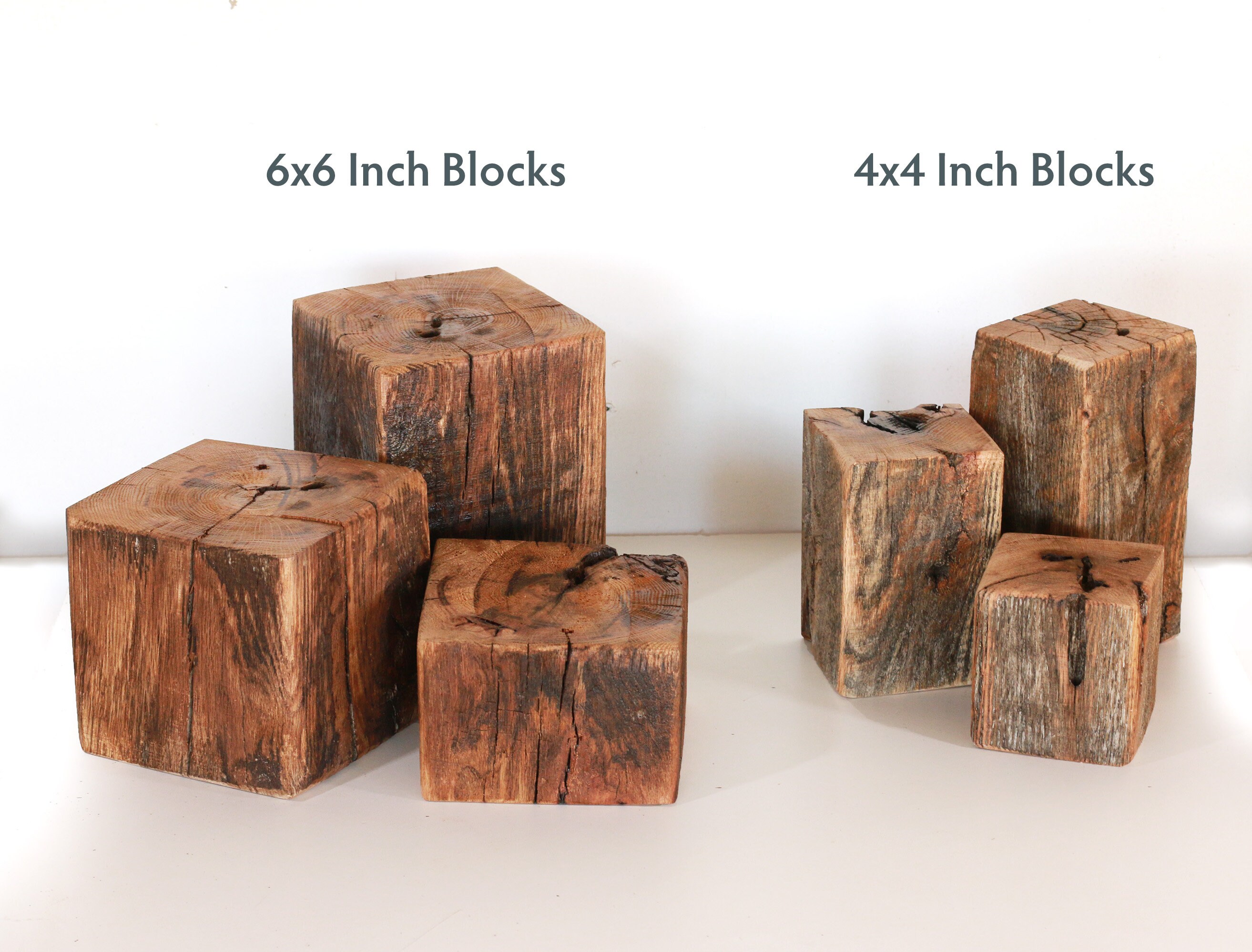 Reclaimed Wood Candle Holder Blocks - Tea Light- Centerpiece, Mantle ...