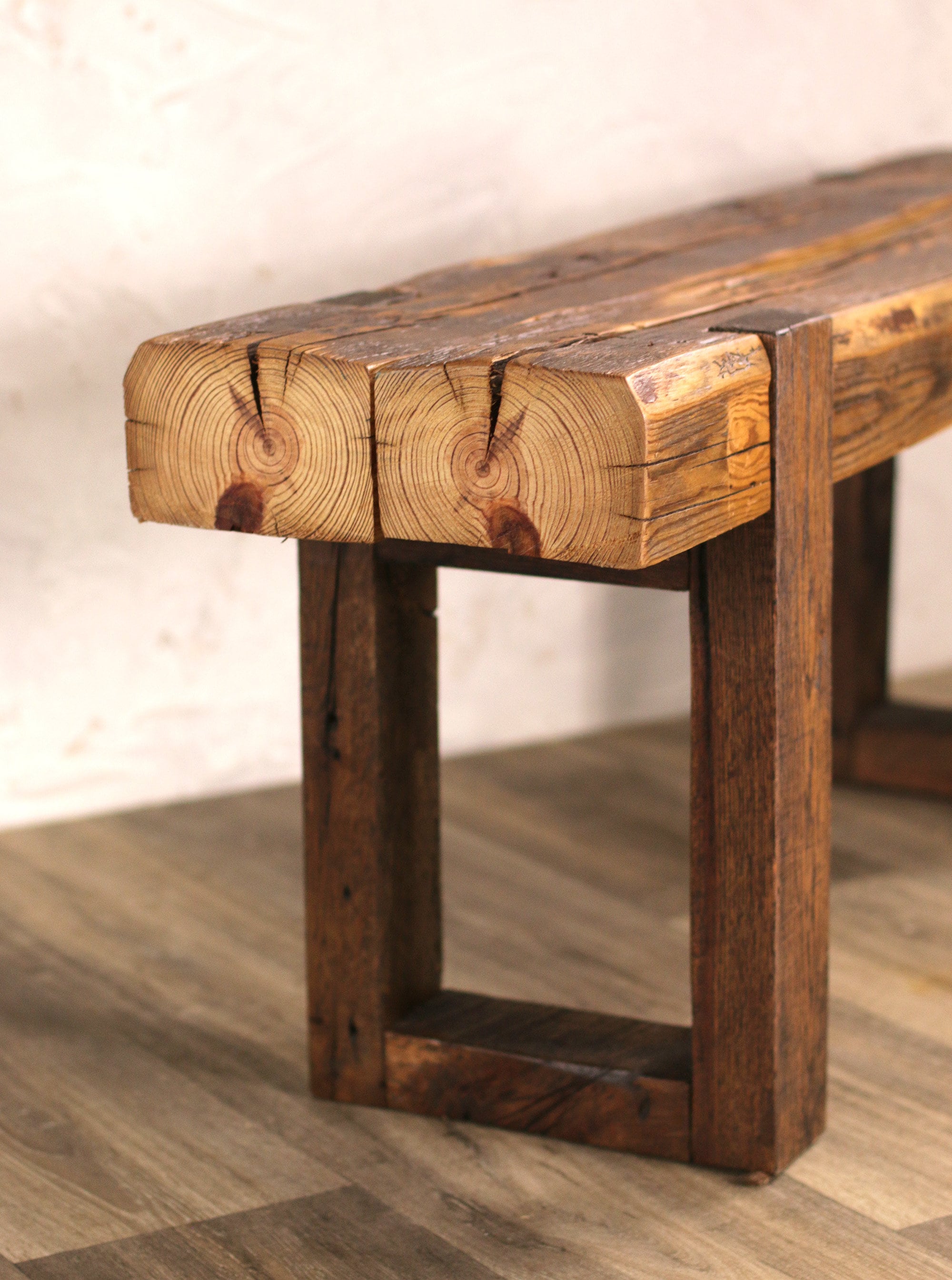 Hand Hewn Beam Bench Reclaimed Wood Beam Barn Wood | Etsy Canada