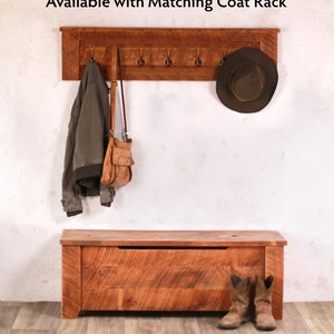 Cherry Storage Bench 50 Entryway Bench Mudroom Bench Hall Tree Bench ...