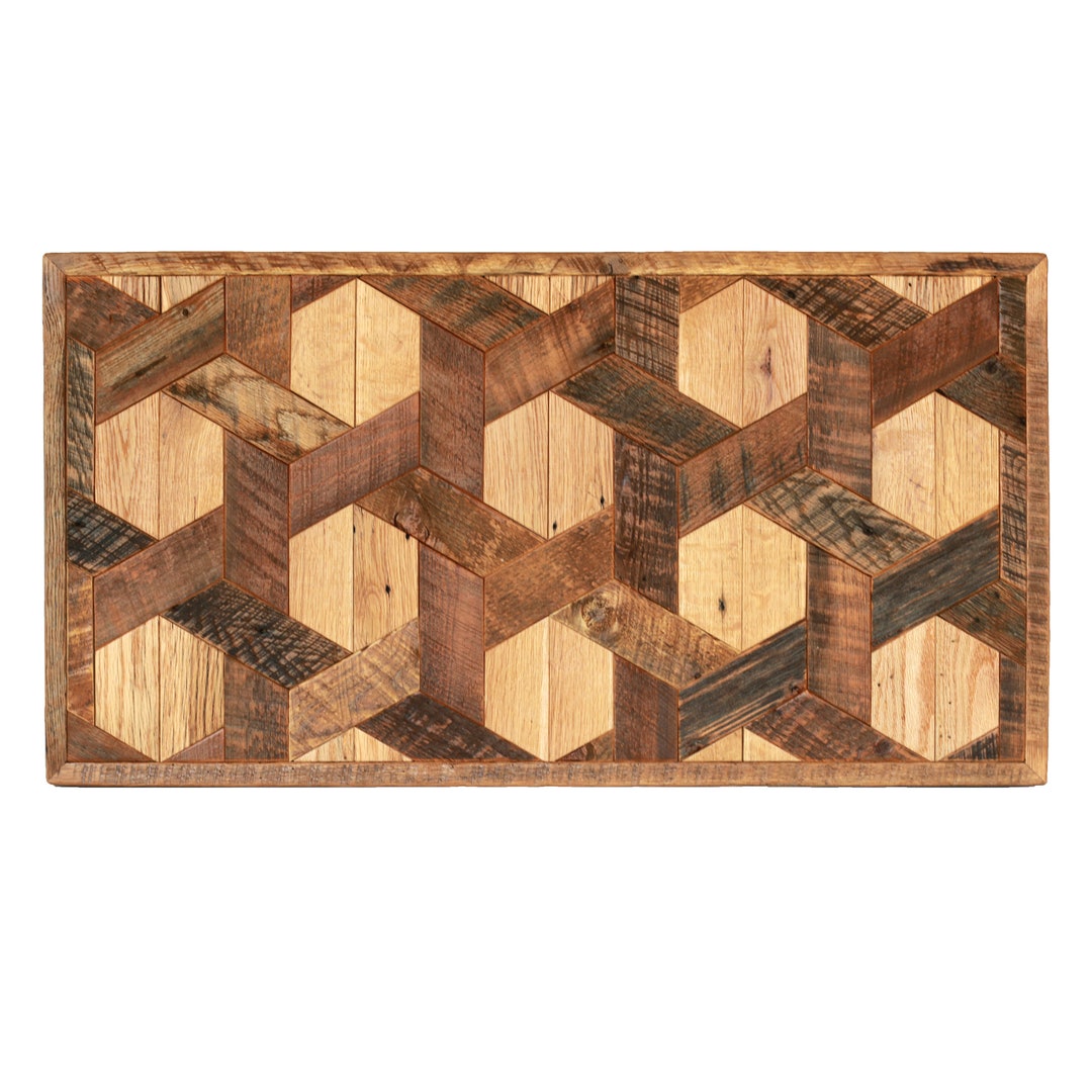 Large Woven Wood Wall Art Reclaimed Wood Unique Wall Decor Living Room ...