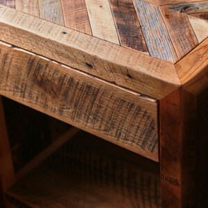 Reclaimed Wood End Table Living Room Side Table Accent Table Farmhouse ...