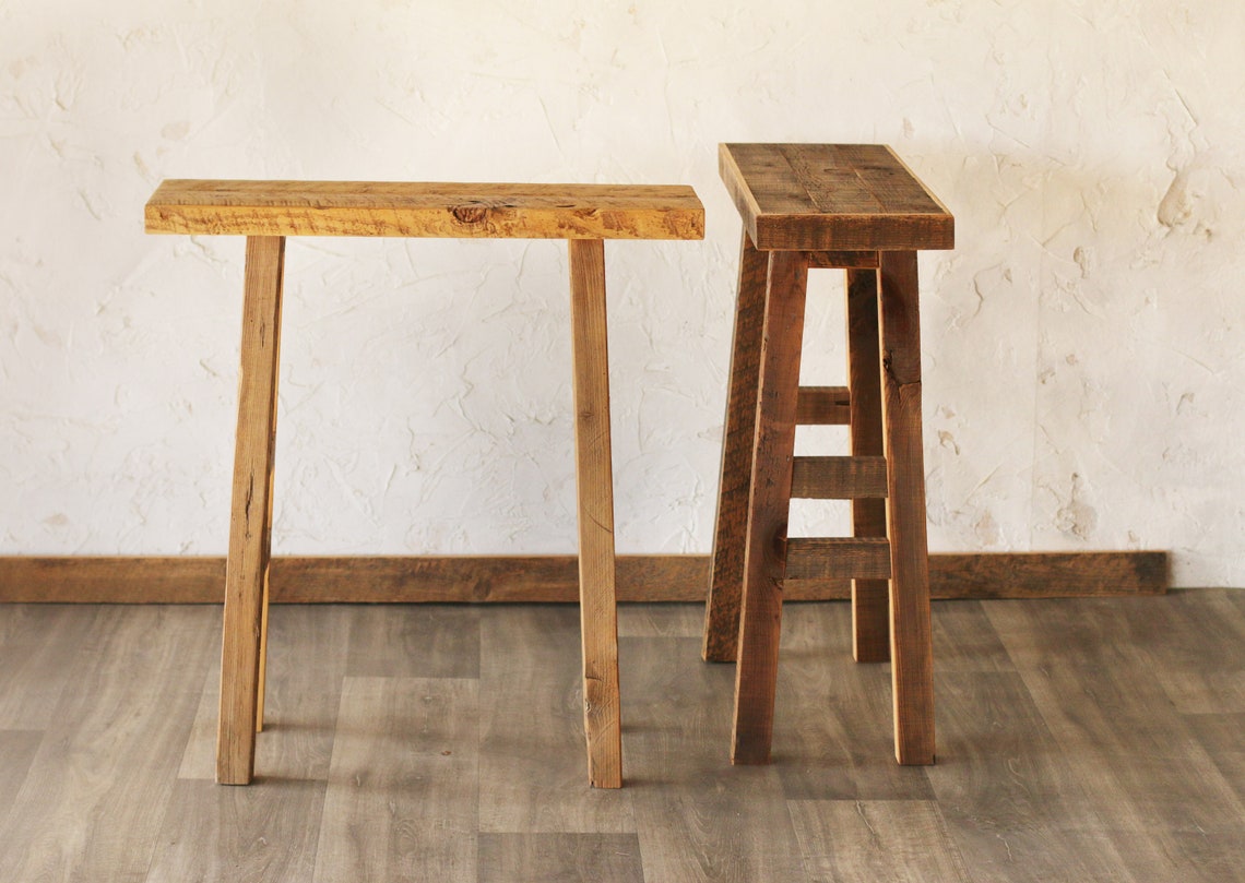 Rustic Console Table – Narrow Sofa Table – Reclaimed Wood Buffet ...