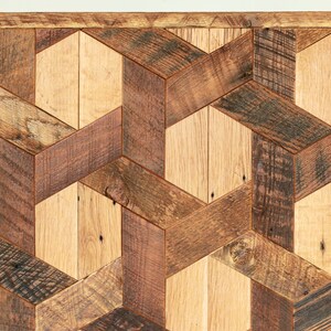 Large Woven Wood Wall Art Reclaimed Wood Unique Wall Decor Living Room ...