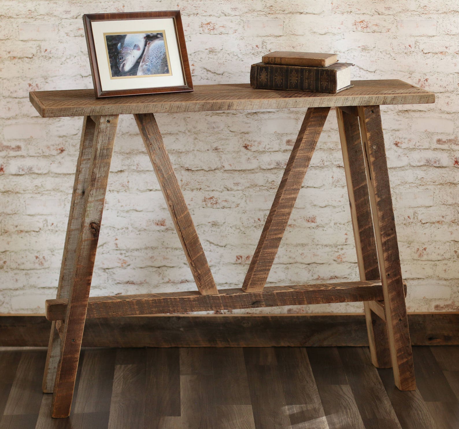 Rustic Console Table Narrow Sofa Table Reclaimed Wood - Etsy