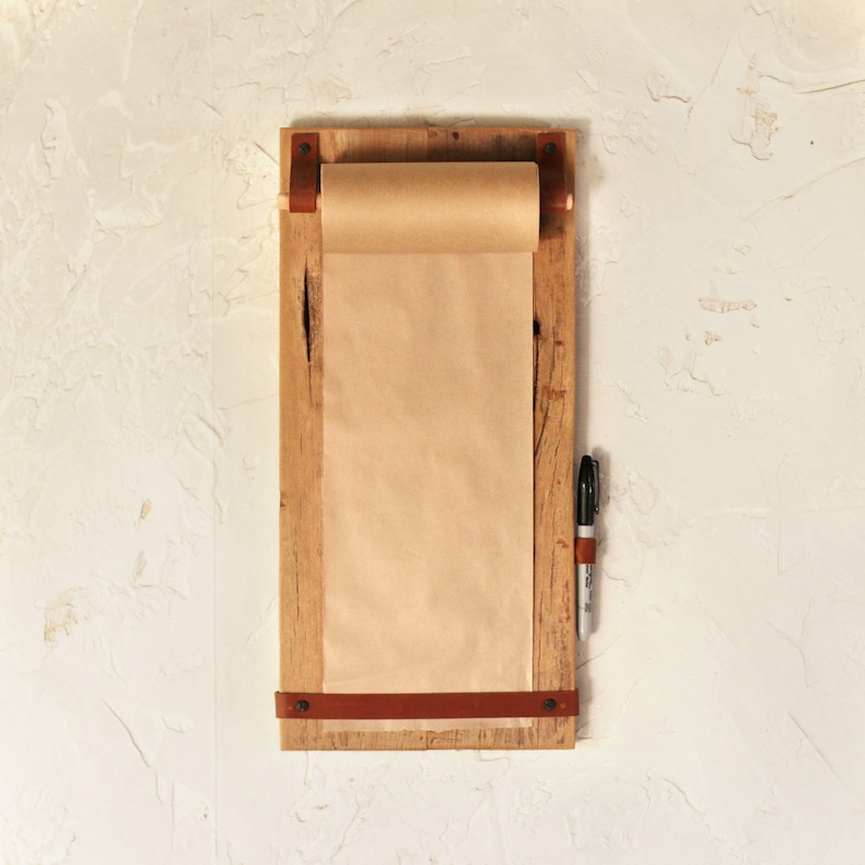 Wall Mounted Note Roll MULTIPLE SIZES , Wall Mounted Memo Pad, Butcher ...