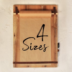 Wall Mounted Note Roll MULTIPLE SIZES , Wall Mounted Memo Pad, Butcher ...