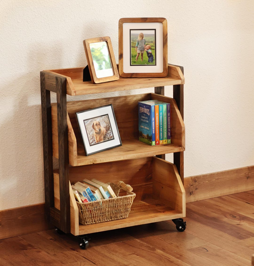 Rolling Work Cart for Homeschool, Craft, Office, Rolling Book Cart Made ...