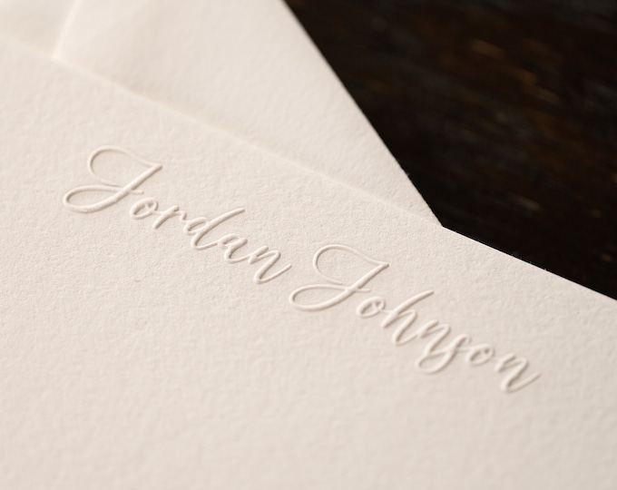 Embossed Stationery | Personalized Notecards - Etsy