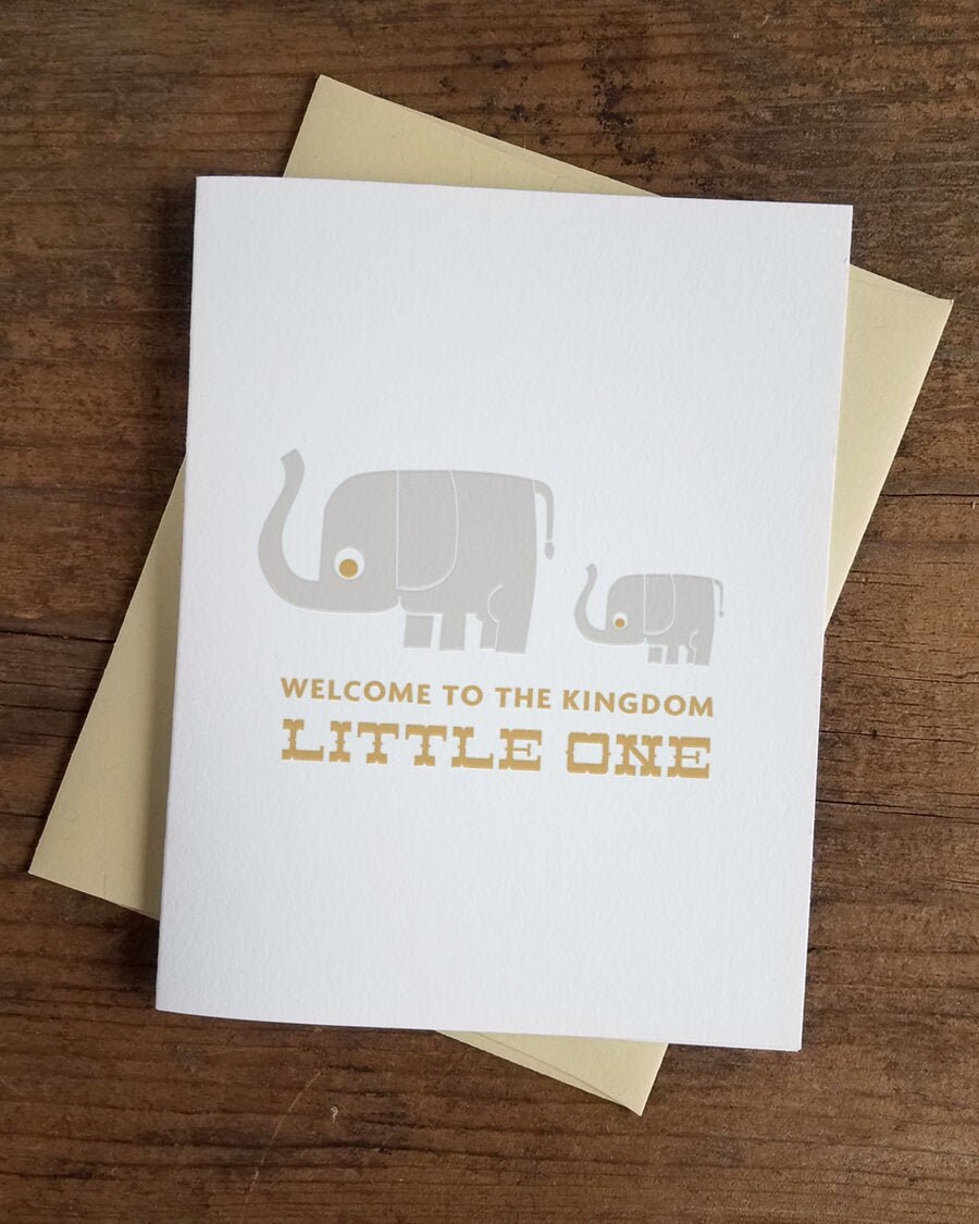 Welcome to the Kingdom Little One Letterpress Card - Etsy