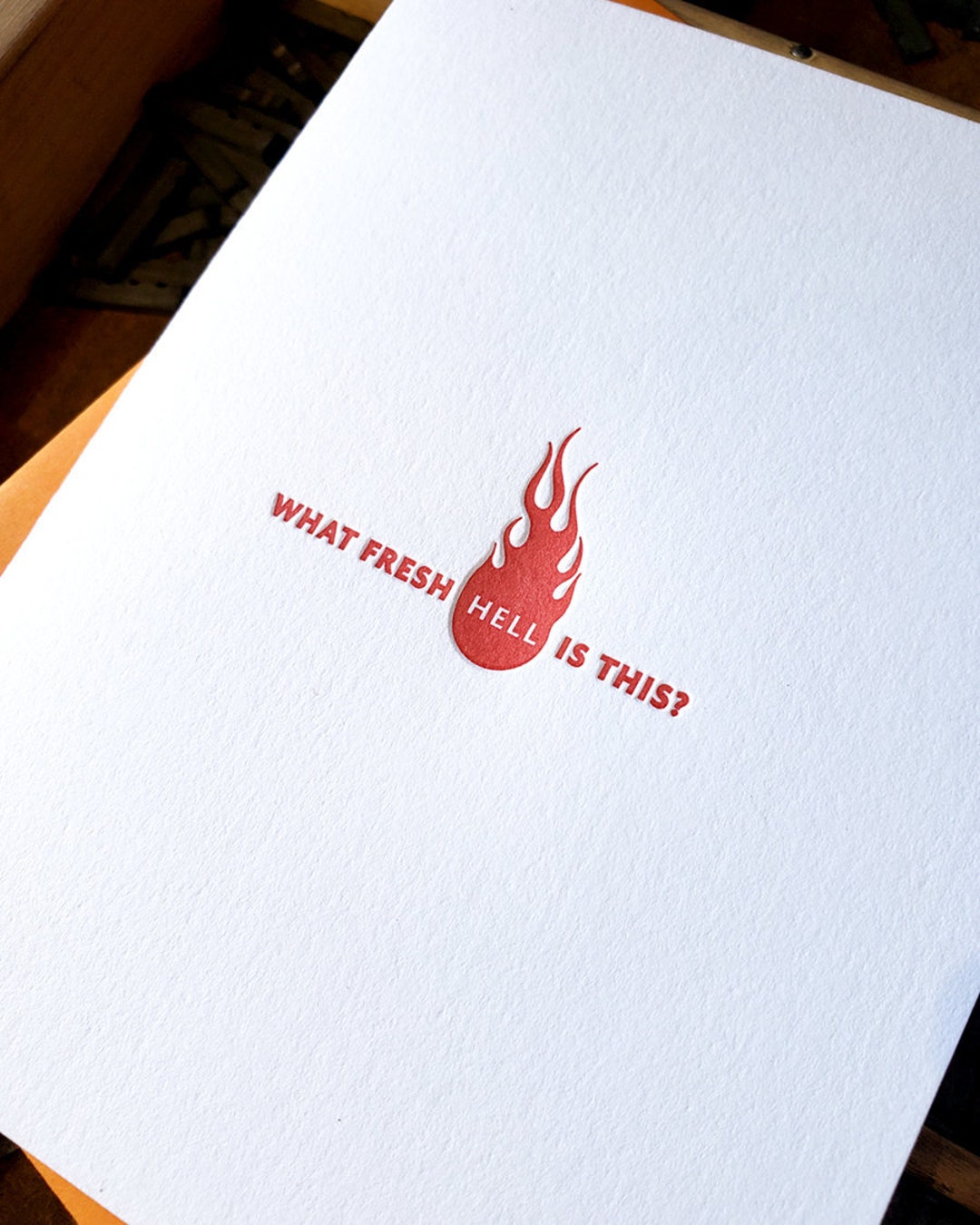 What Fresh Hell is This? Letterpress Card - Etsy