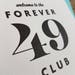 Welcome to the Forever 49 Club Letterpress Card - Etsy