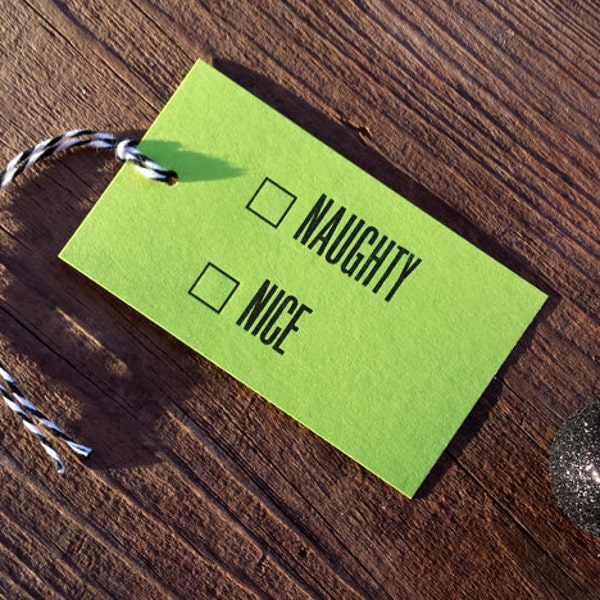 Naughty or Nice Tags - Etsy