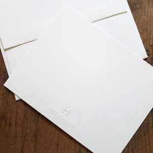 Embossed Stationery | Personalized Notecards - Etsy