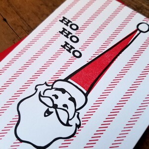 Ho Ho Ho Santa Letterpress Card - Etsy