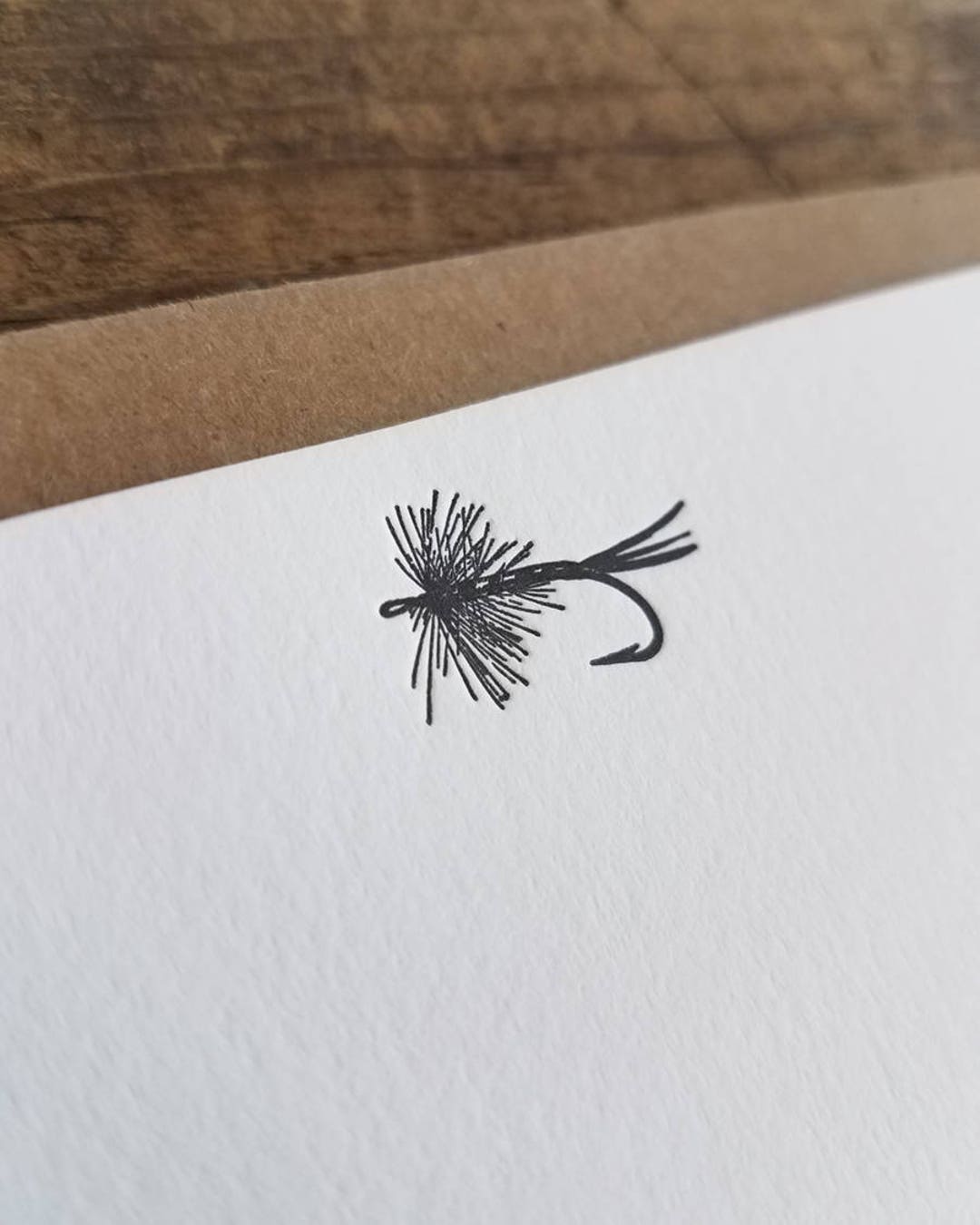 Fly Fishing | Letterpress Flat Notecards Set of 10 - Etsy