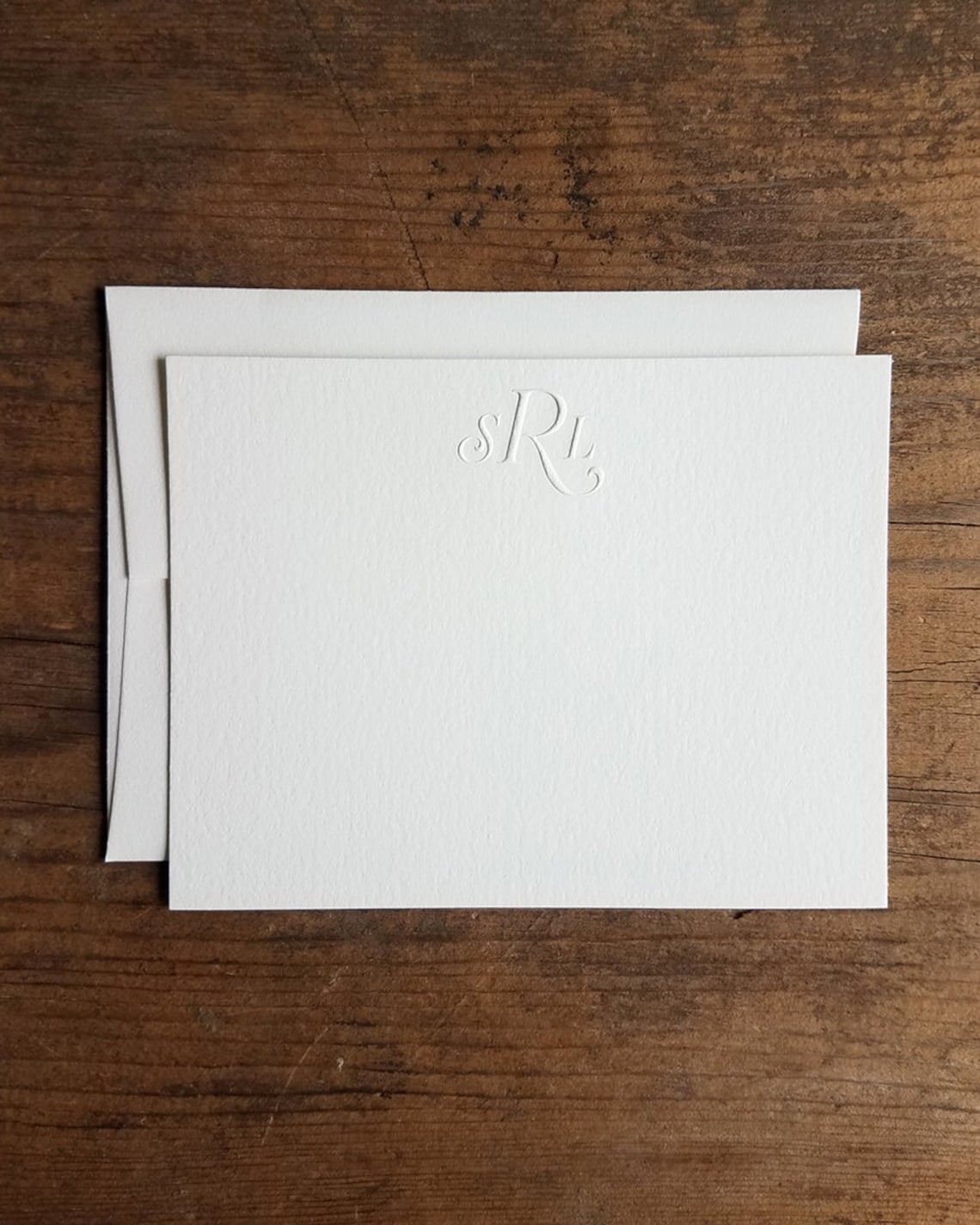 Embossed Stationery Personalized Monogram Notecards - Etsy