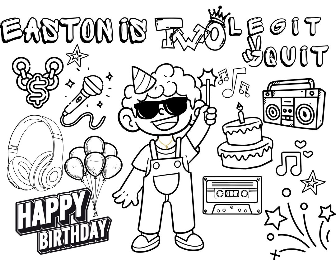 Two Legit to Quit Coloring Sheet - Etsy