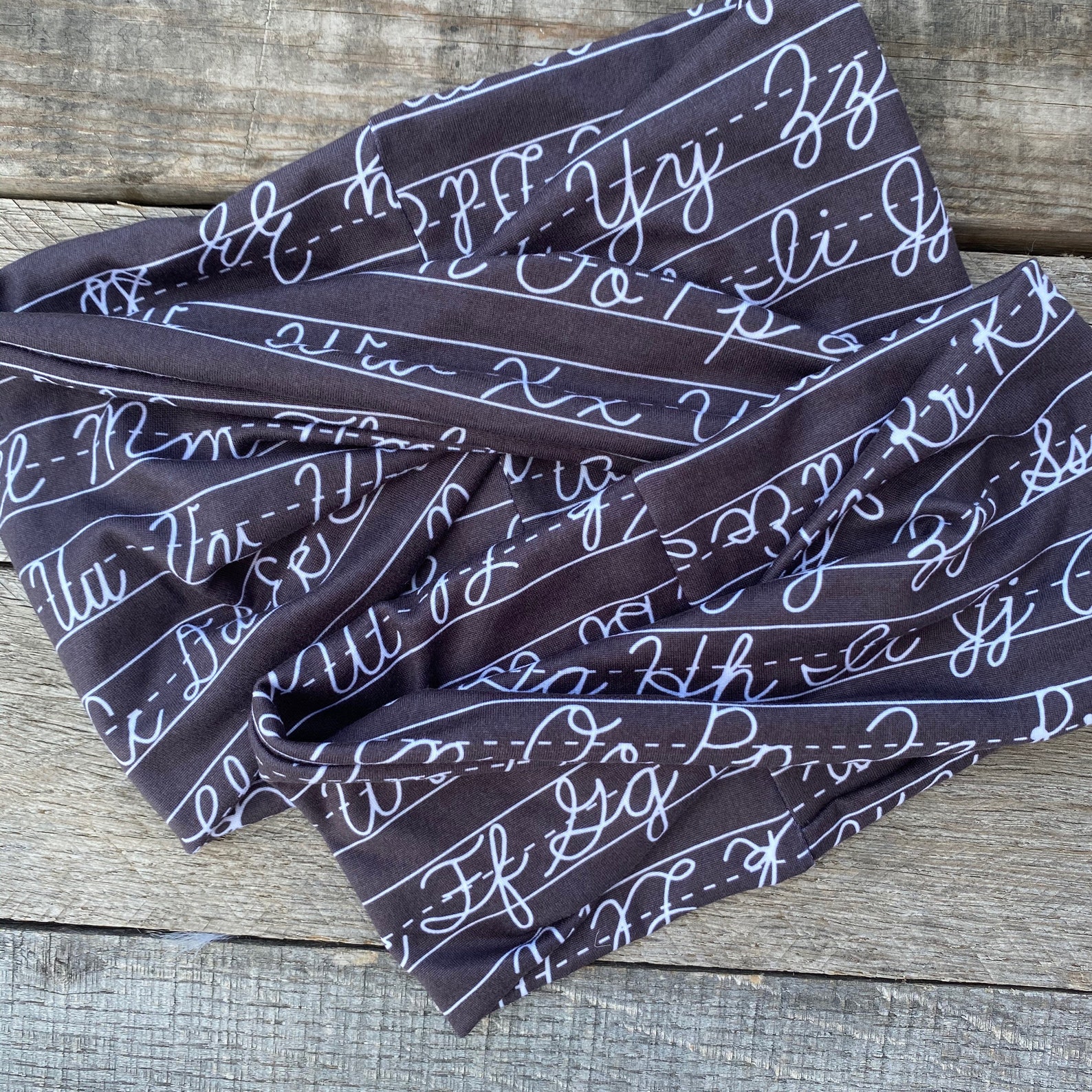 Cursive on Blackboard Back to School Stretchy Yoga Headwrap Headband ...