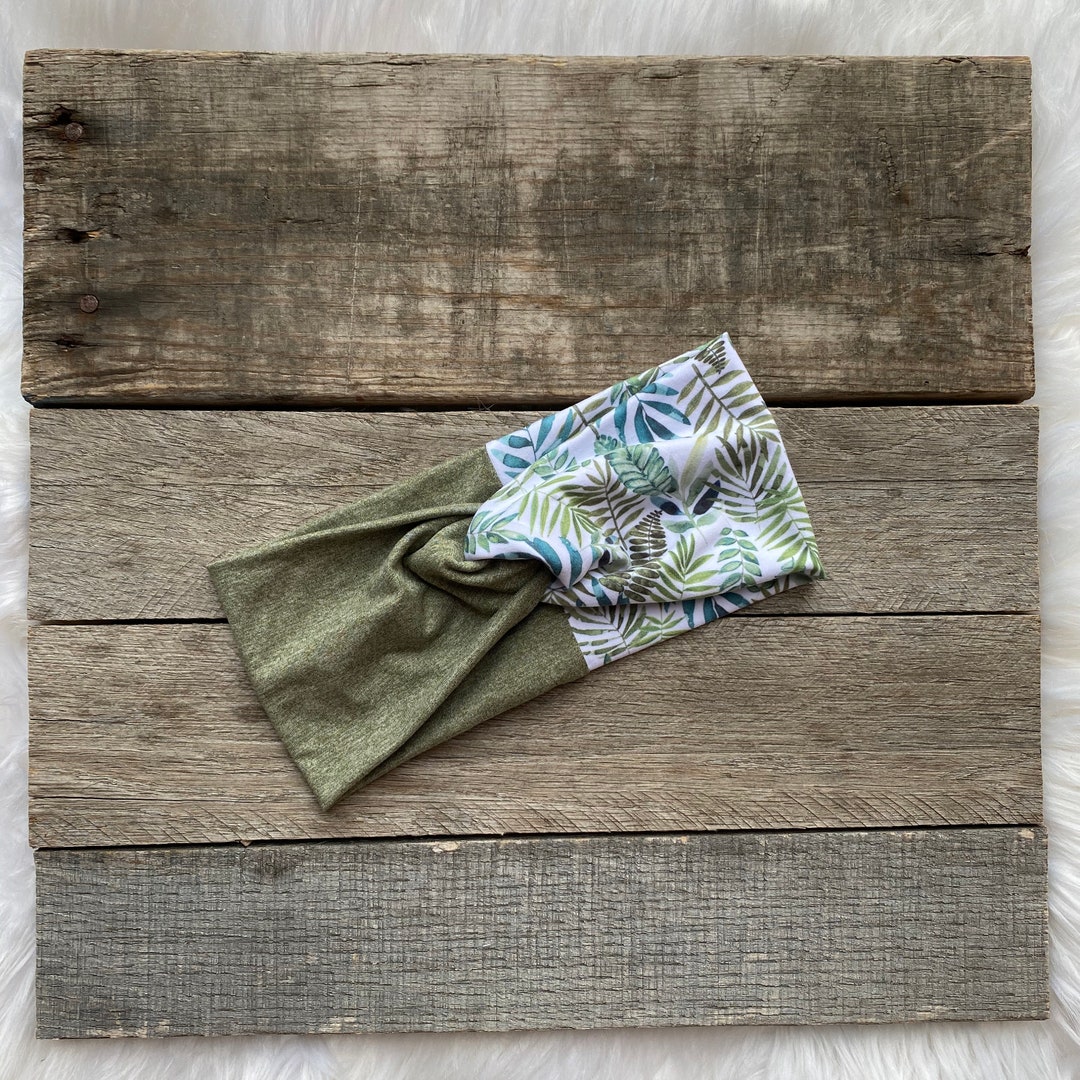 Faux Knot Sage Fern Fronds Headband Adult - Etsy