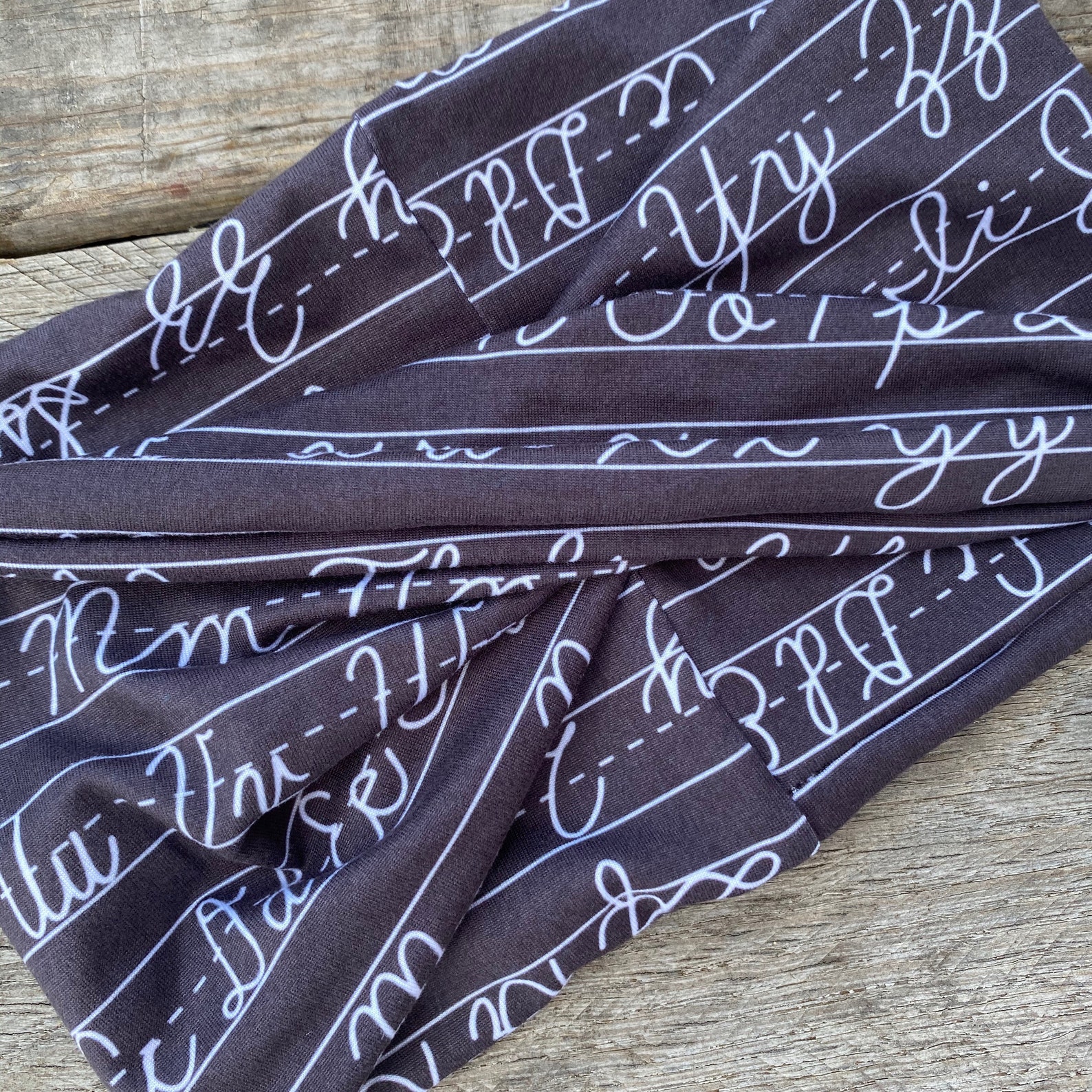 Cursive on Blackboard Back to School Stretchy Yoga Headwrap Headband ...