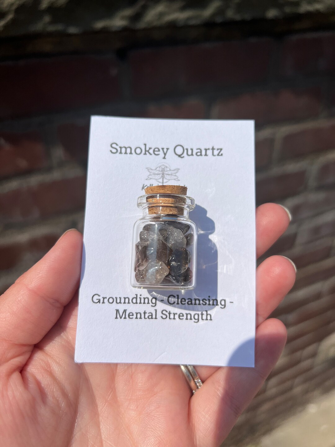 Smokey Quartz Crystal Intention Jar - Etsy