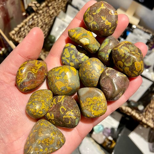Rainforest Jasper Tumble Stone - Etsy