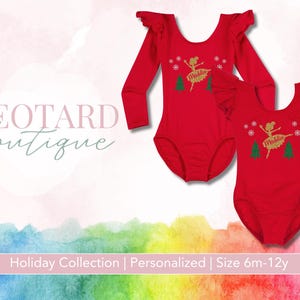 Red | Personalized Ballerina Leotard | Nutcracker Outfit | Girls ...