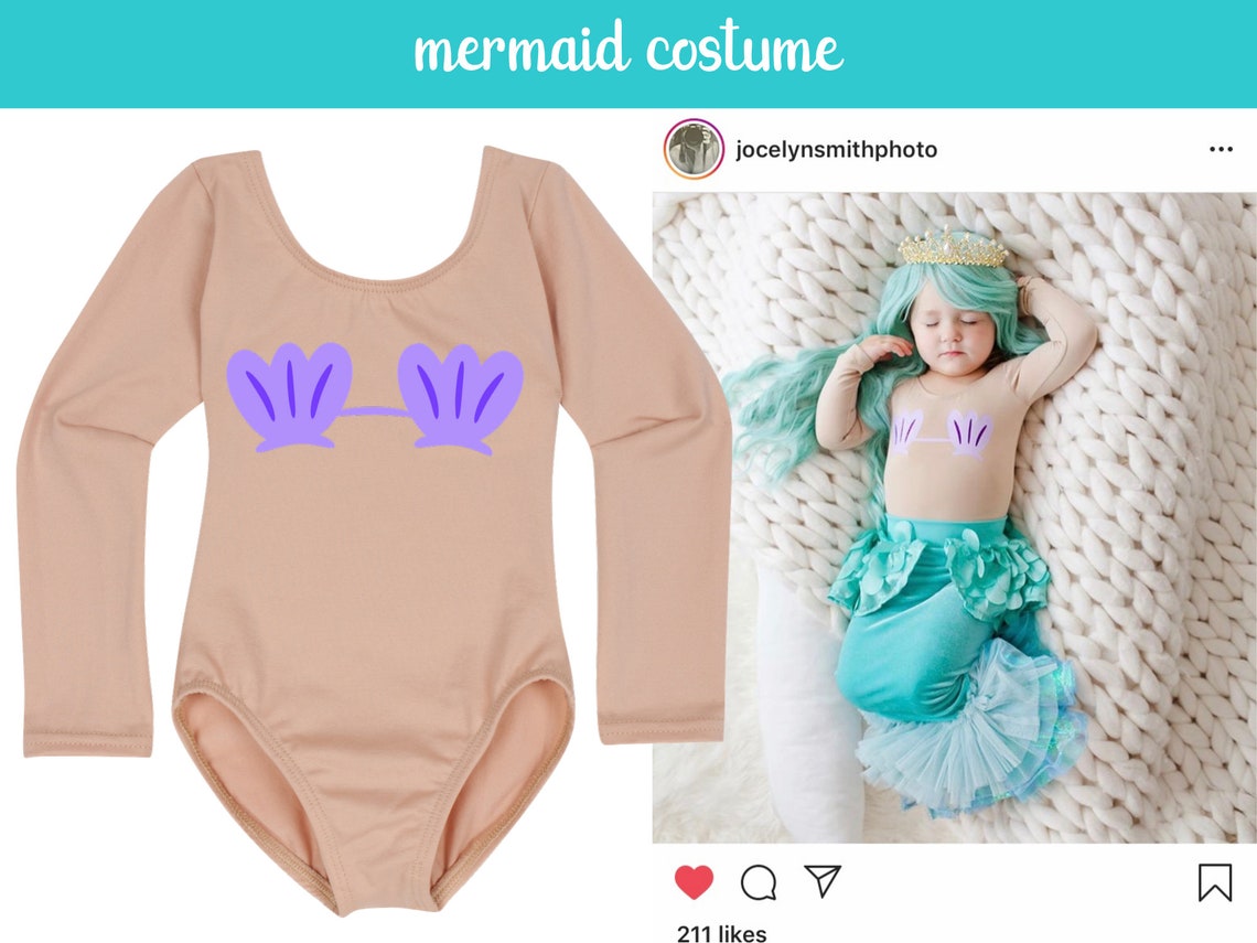 Mermaid Costume Top / Mermaid Bodysuit / Mermaid Leotard / - Etsy