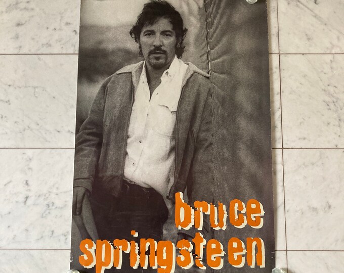 Bruce Springsteen Poster Photo of the Boss With Mustache and - Etsy