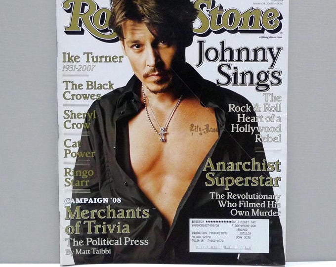 Johnny Depp Interview - Rolling Stone Magazine - January 24, Issue 1044 - Hollywood Rebel, Ringo ...