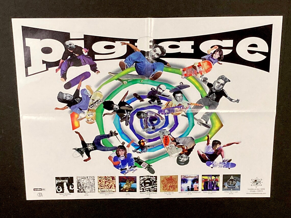 Pigface Invisible Records Poster Discography Vintage 1997 A - Etsy