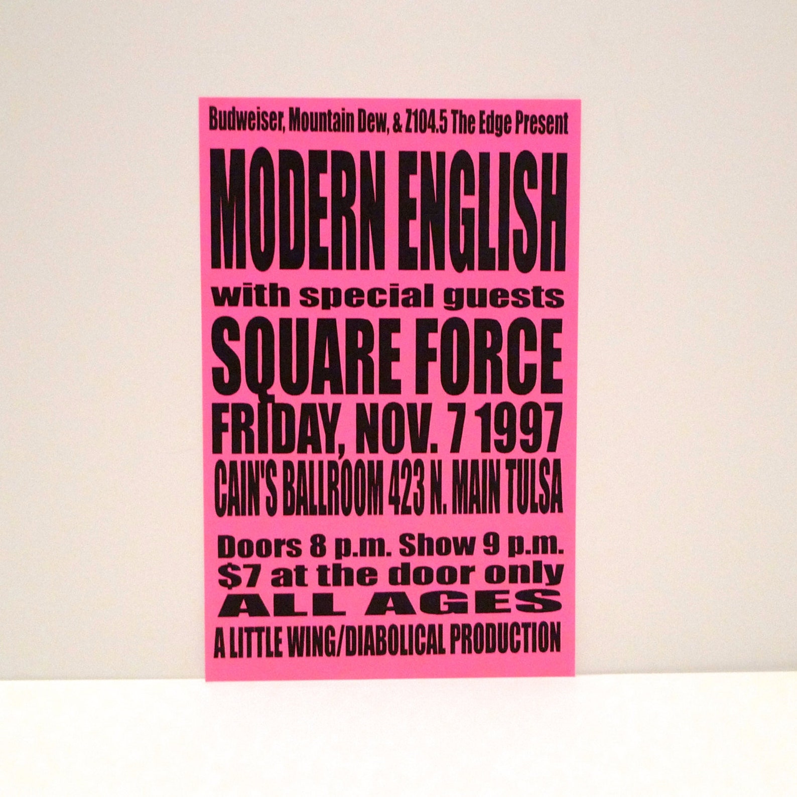 Modern English Poster 1997 Live in Concert Tour Vintage Band | Etsy