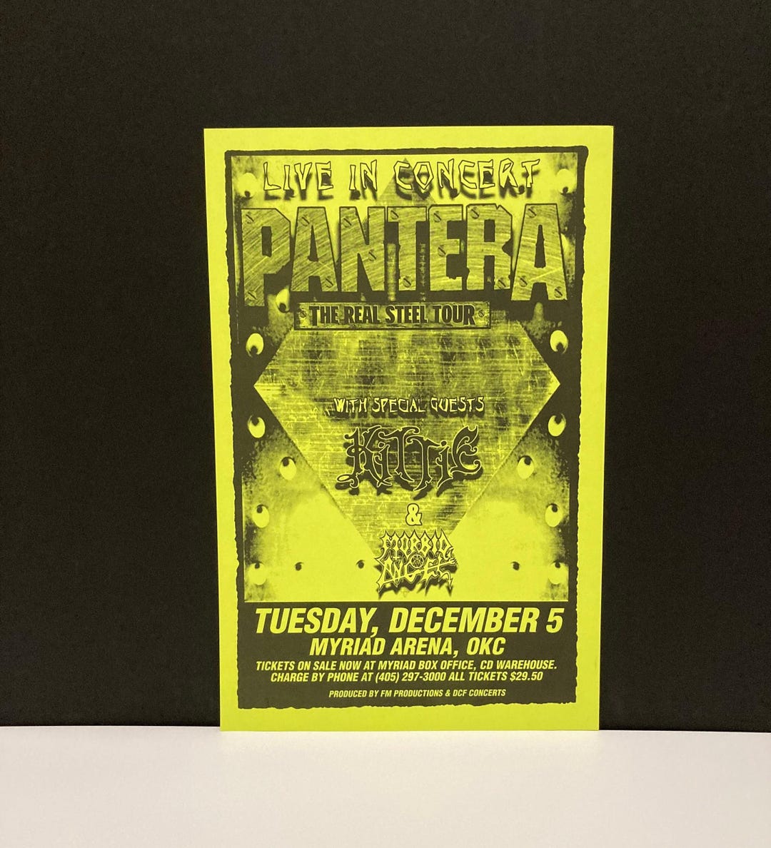 Pantera Poster December 5, 2000 - Real Steel Tour With Kittie / Heavy ...