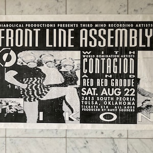 Front Line Assembly Poster - August 22, 1992 Concert / Industrial Band ...