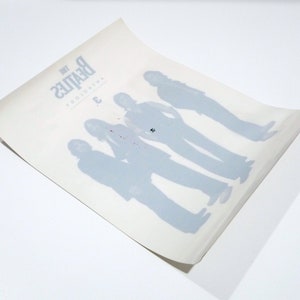 The Beatles Window Cling Decal 1996 Vintage Reverse Sticker Anthology 3 ...