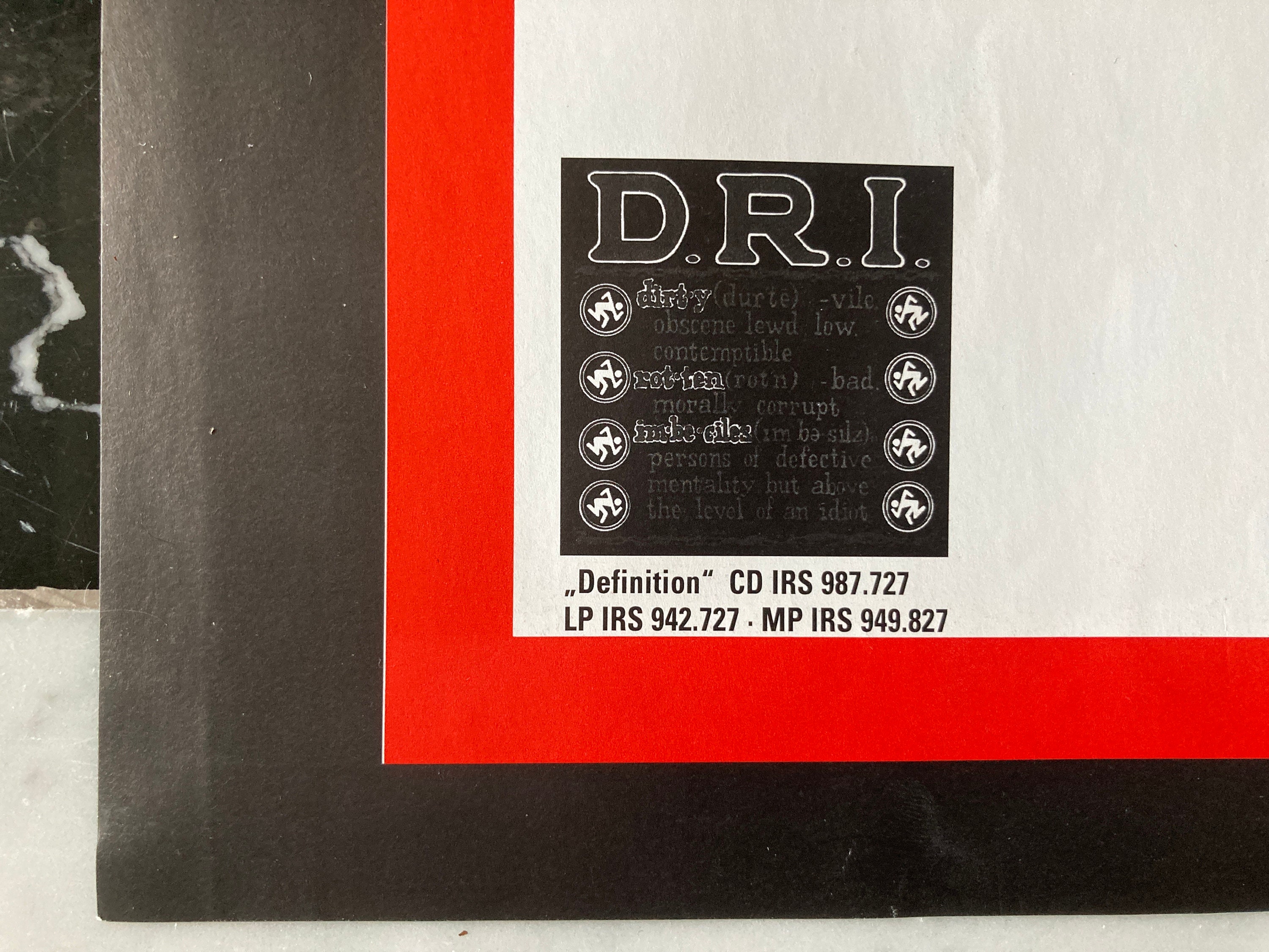 D.R.I Definition Poster on Tour With Donor Vintage 1992 Live - Etsy