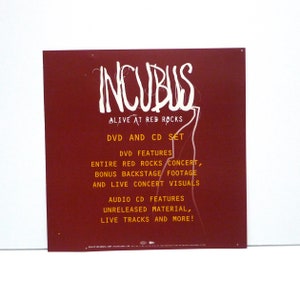 Incubus Poster Flat Alive at Red Rocks / Vintage Band Poster 2004 ...