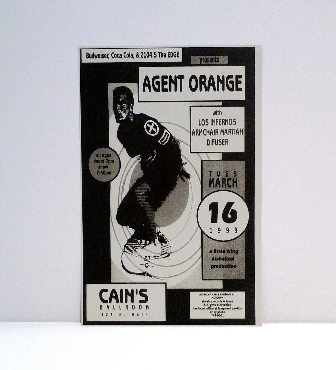 Agent Orange Poster 1999 Live Concert Tour Vintage California Surf Punk ...