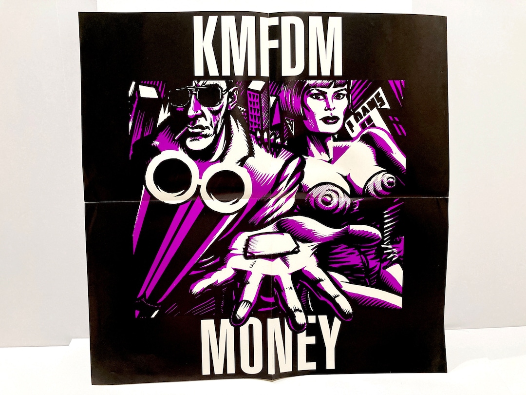 KMFDM - Money Poster 1991 / German Industrial Techno Band / Original Wax Trax Records Poster by ...
