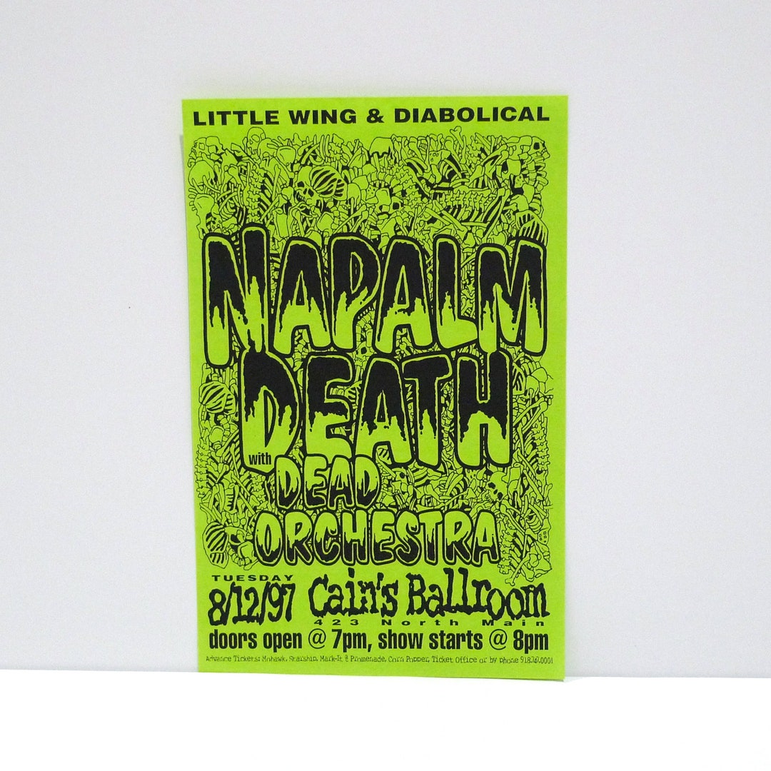 Napalm Death Handbill / Flyer - Inside the Torn Apart Tour 8/12/97 ...