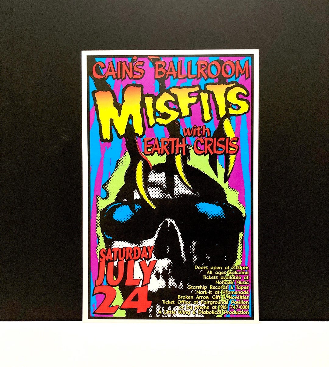 Misfits Poster - July 24, 1999 Concert / Cains Ballroom Tulsa Oklahoma ...